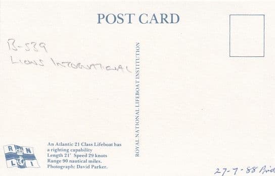 LIONS INTERNATIONAL Atlantic 21 Lifeboat a1