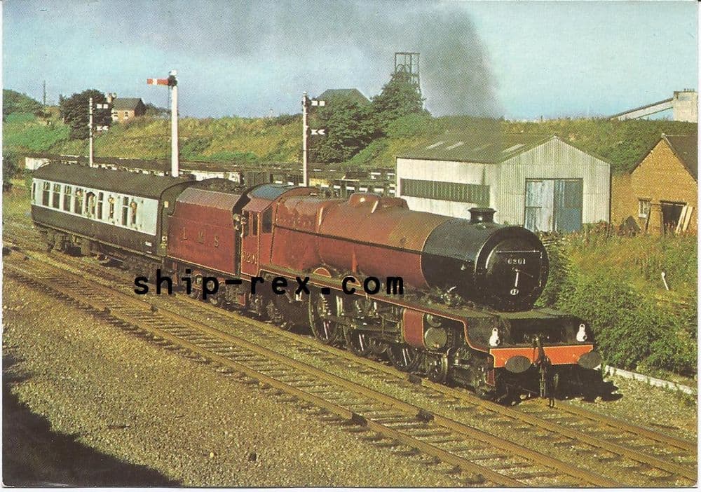 LMS Stanier Pacific Princess Elizabeth - postcard