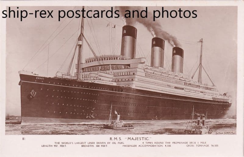 MAJESTIC 1922a White Star Line b1
