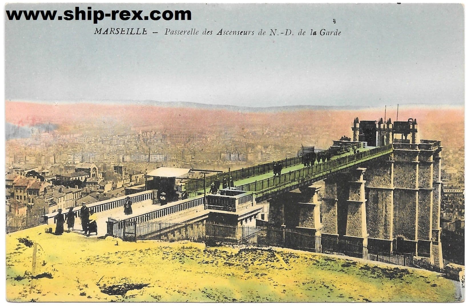 Marseille Funicular Railway Notre-Dame-de-la-Garde - old postcard