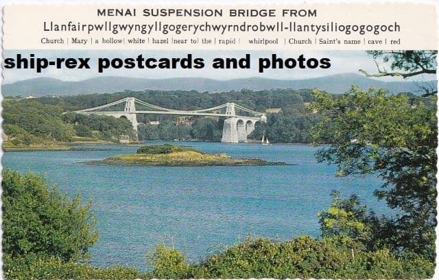 Menai Suspension Bridge postcard b