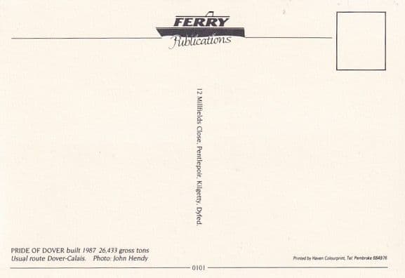 PRIDE OF DOVER 1987a P&O Ferries b