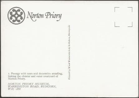 Runcorn Norton Priory postcard
