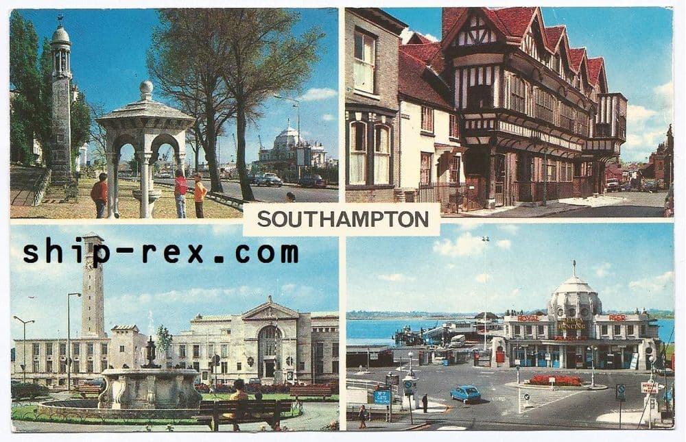 Southampton multi-view postcard b