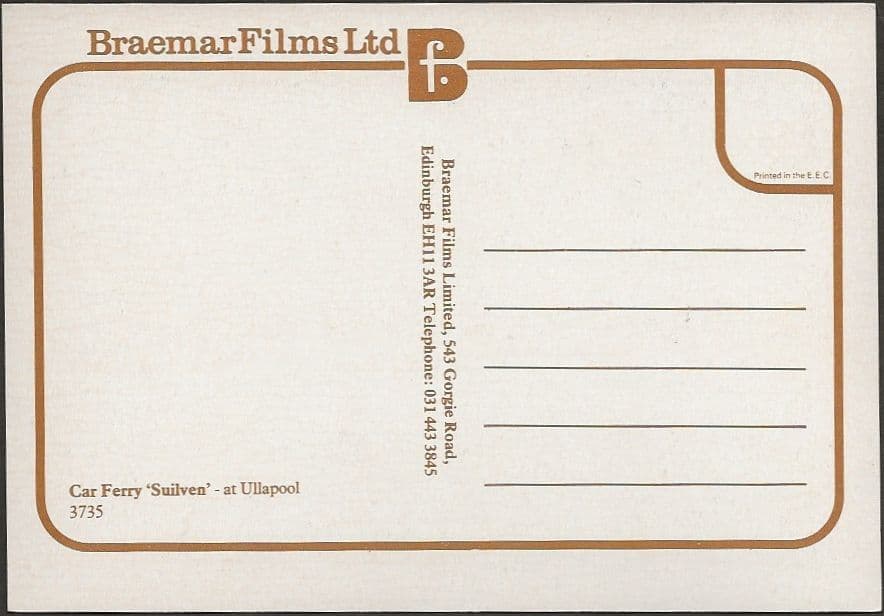 SUILVEN Caledonian MacBrayne c