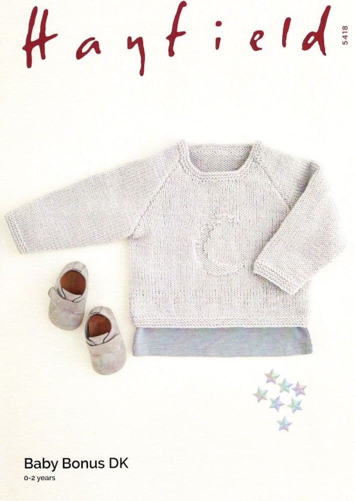 Hayfield Baby Bonus DK Knitting Pattern - 5418 Sweater