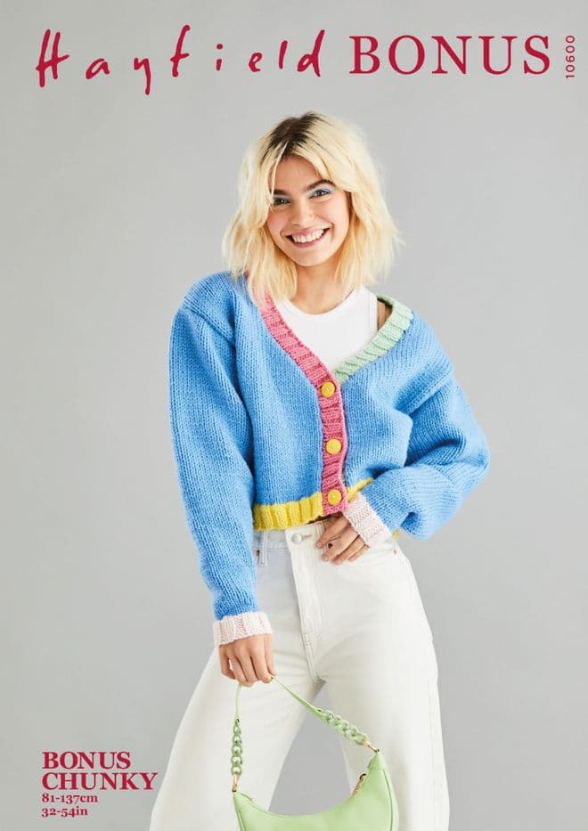 Hayfield Bonus Chunky Knitting Pattern - 10600 Cardigan