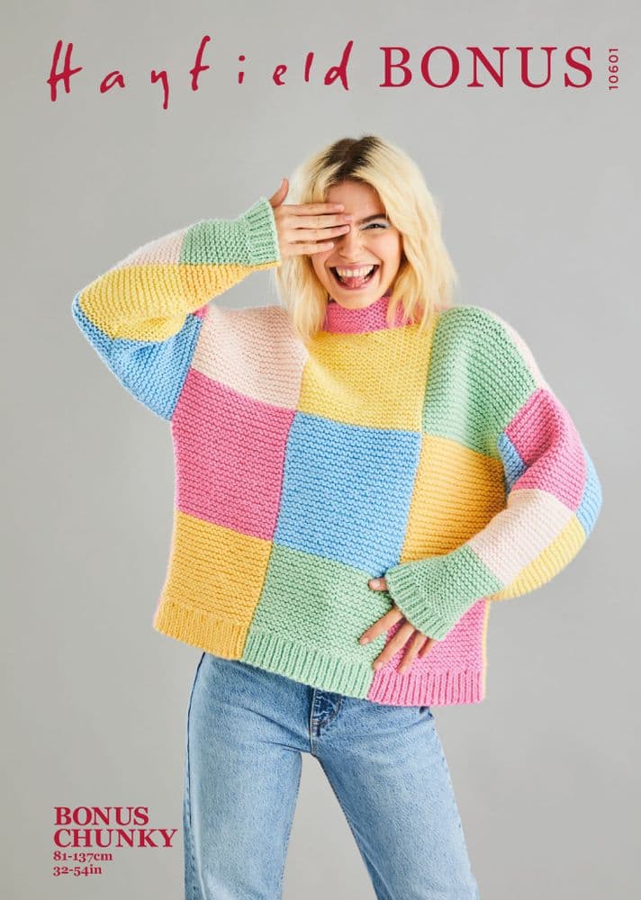 Hayfield Bonus Chunky Knitting Pattern - 10601 Sweater