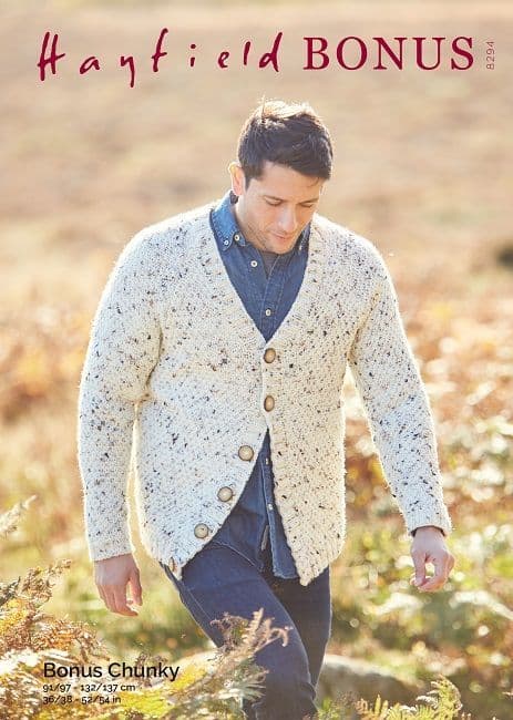Hayfield Bonus Chunky Knitting Pattern - 8294 Men s Sweater