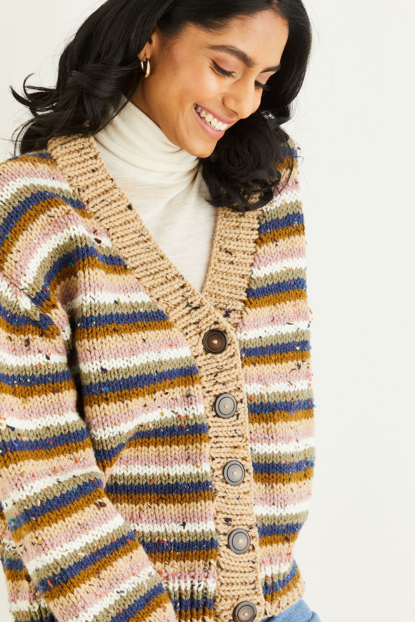 Hayfield Bonus Chunky Tweed Knitting Pattern - 10342 Cardigan