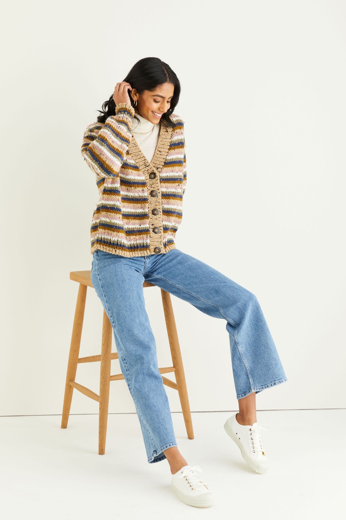 Hayfield Bonus Chunky Tweed Knitting Pattern - 10342 Cardigan