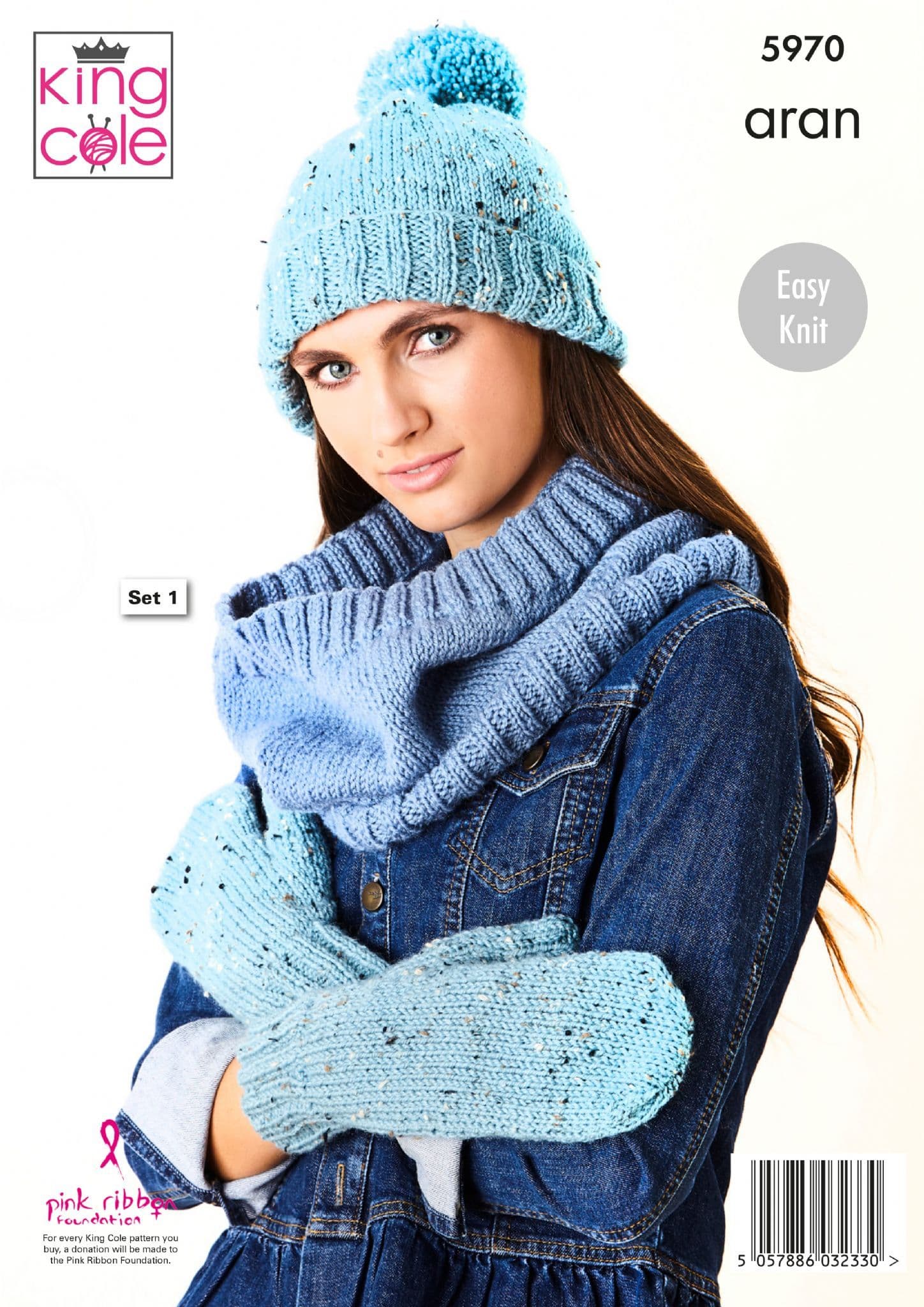 King Cole Aran Knitting Pattern - 5970 Aran Accessories