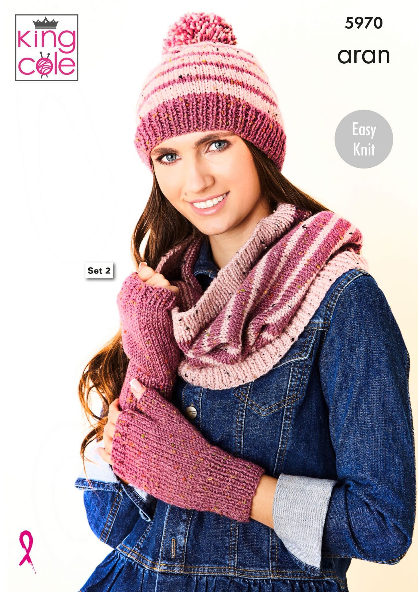 King Cole Aran Knitting Pattern - 5970 Aran Accessories