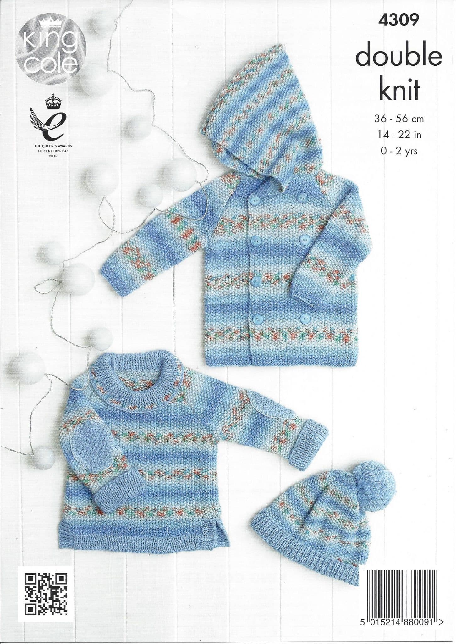 King Cole Baby DK Knitting Pattern - 4309 Baby Set