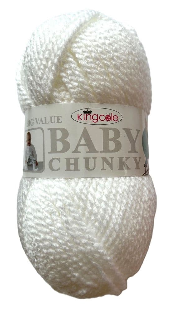 King Cole Big Value Baby Chunky 100g - 2510 White
