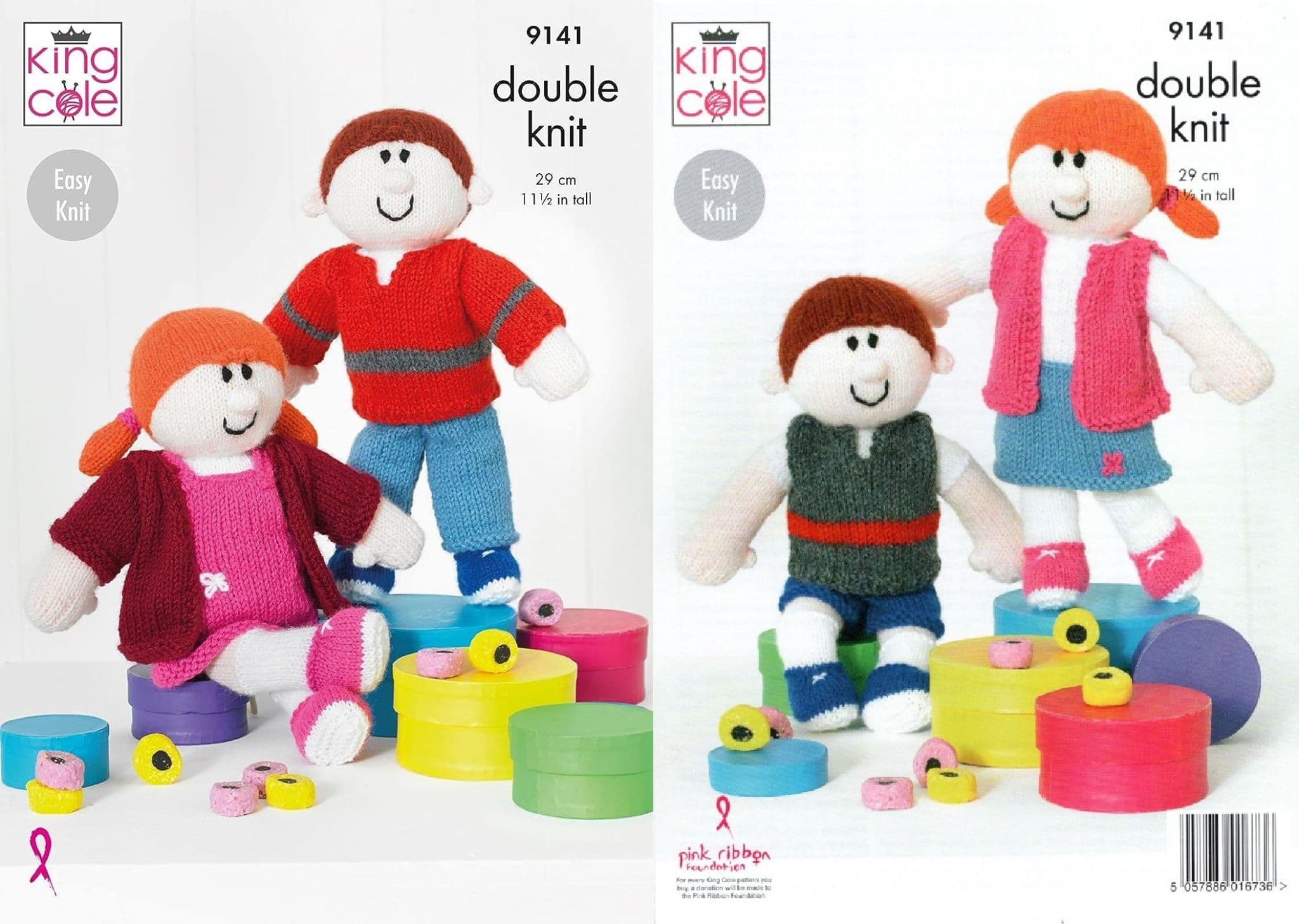 King Cole DK Knitting Pattern - 9141 Rag Dolls Toys