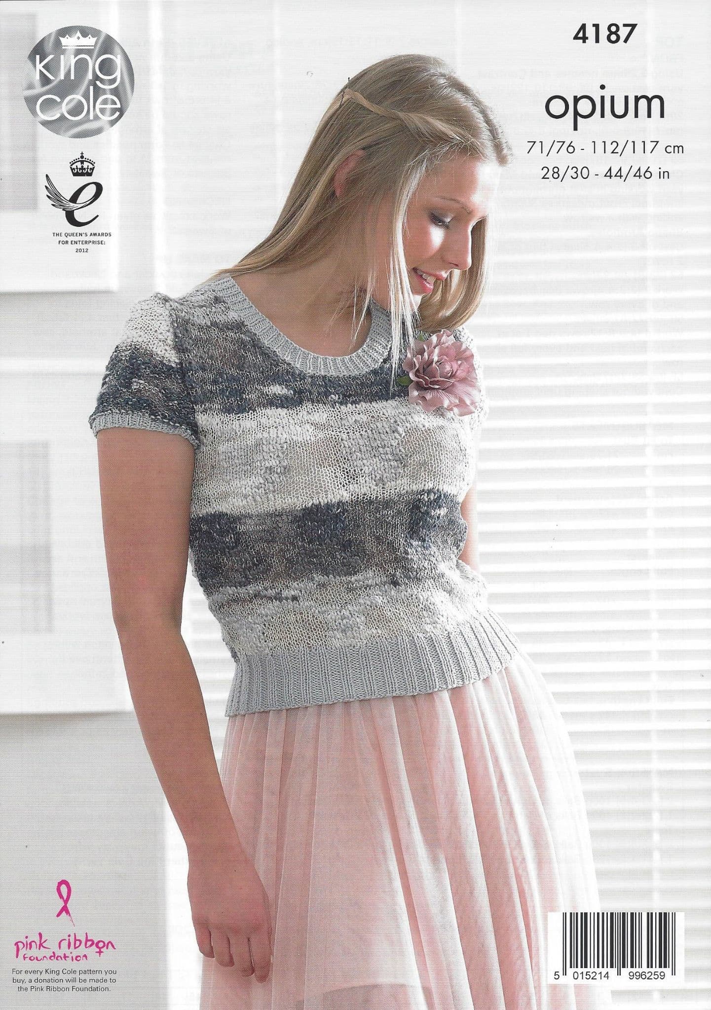 King Cole Opium Knitting Pattern - 4187 Sweater & Top