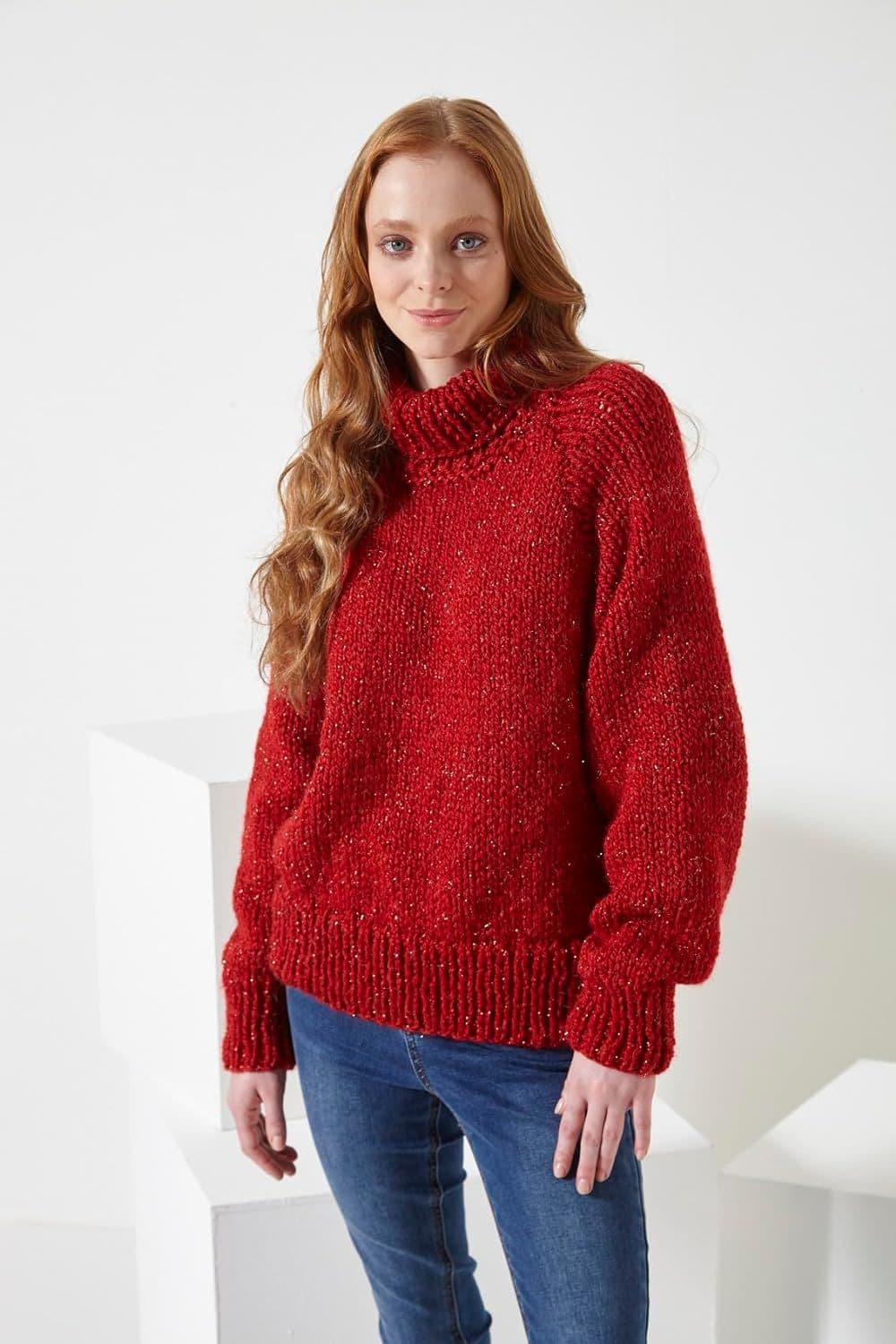 King Cole Super Chunky Knitting Pattern - 6064 Ladies Sweaters