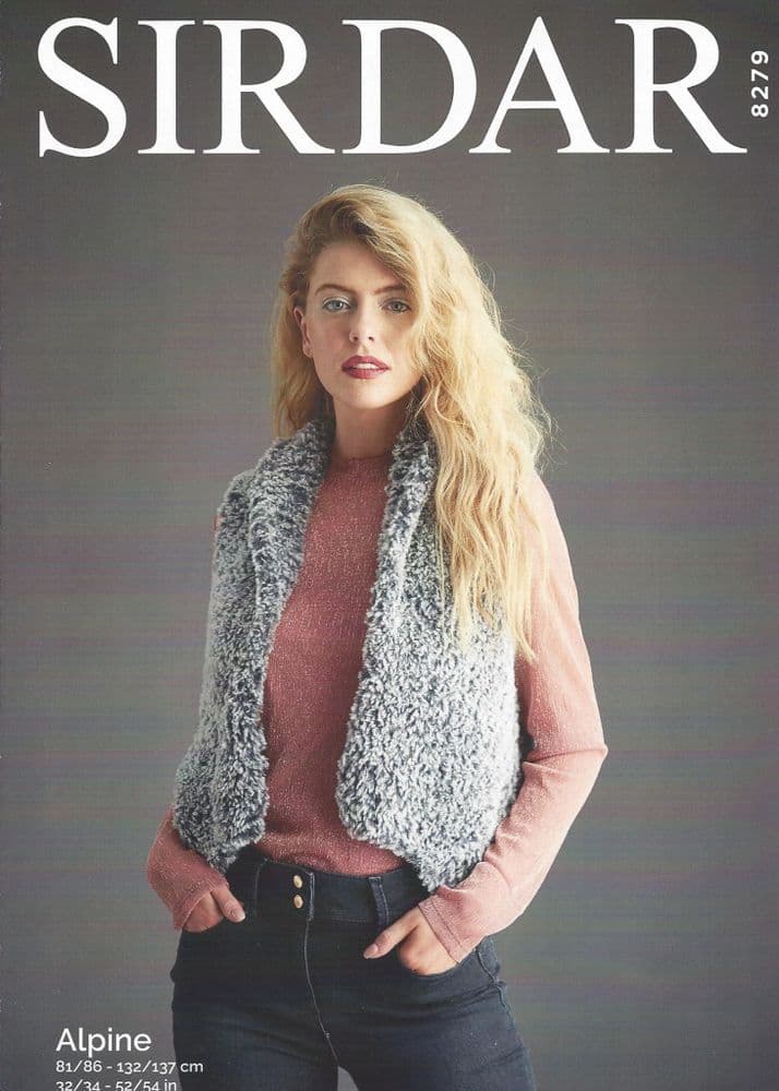 Sirdar Alpine Knitting Pattern - 8279 Waistcoat