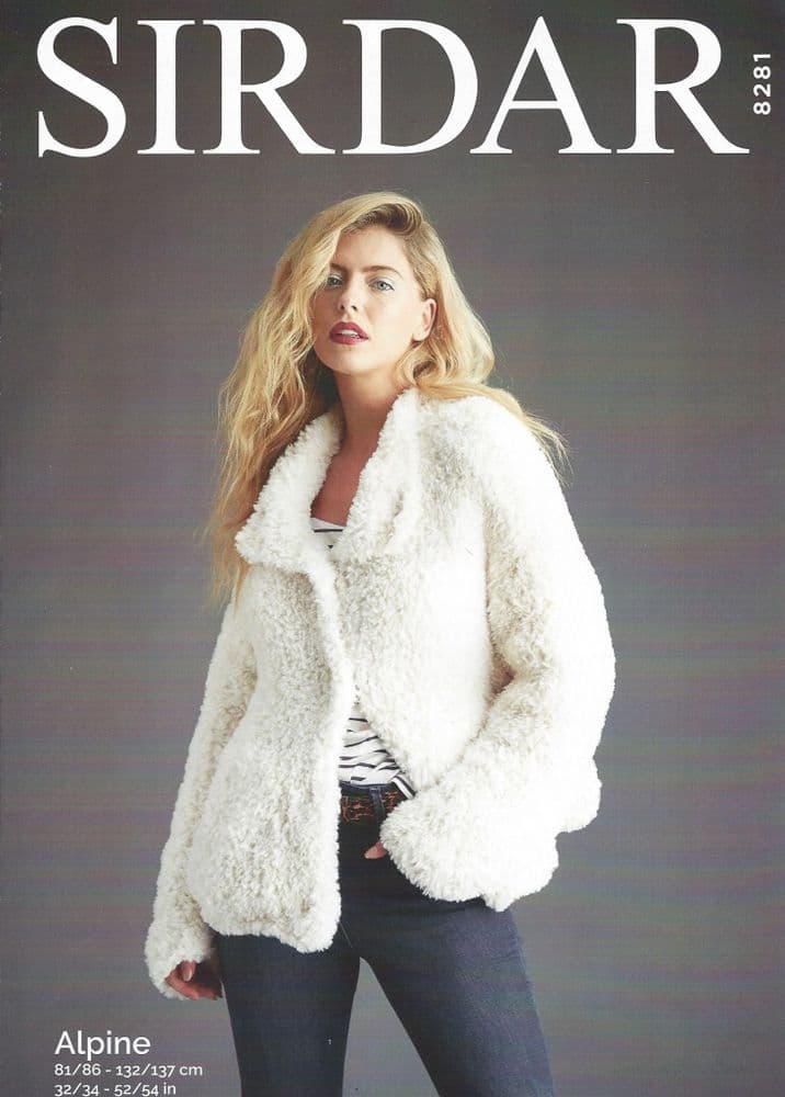 Sirdar Alpine Knitting Pattern - 8281 Bomber Jacket