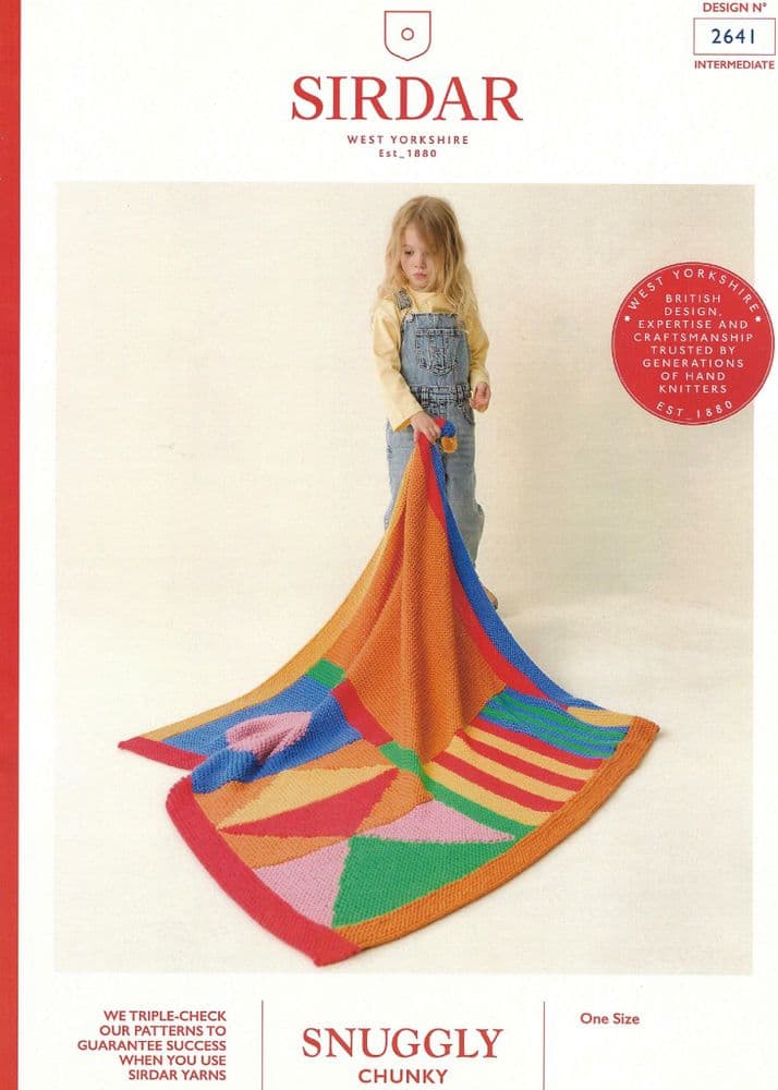 Sirdar Chunky Knitting Pattern - 2641 Multicoloured Blanket