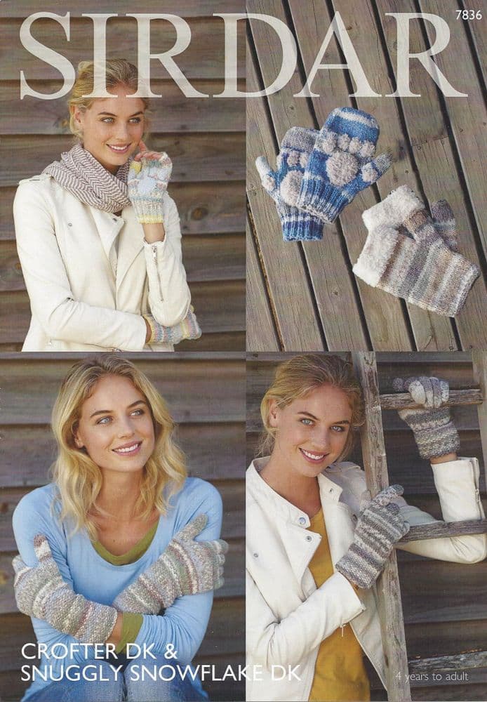 Sirdar Crofter DK & Snuggly Snowflake DK - 7836 Gloves & Mittens ...