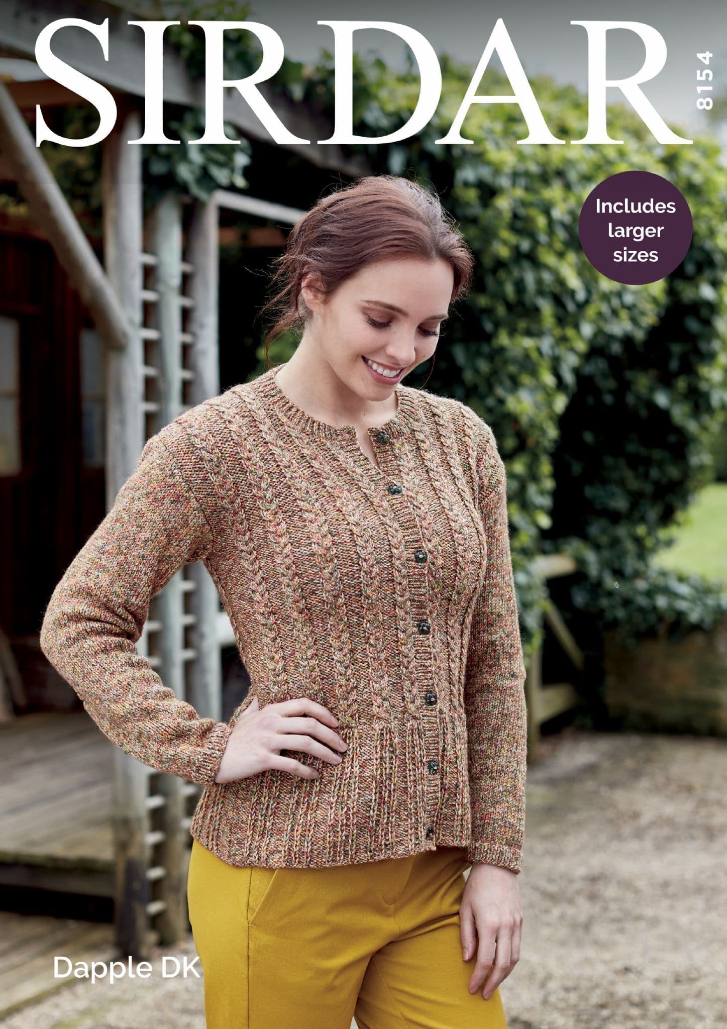 Sirdar Dapple DK - 8154 Cardigan Knitting Pattern