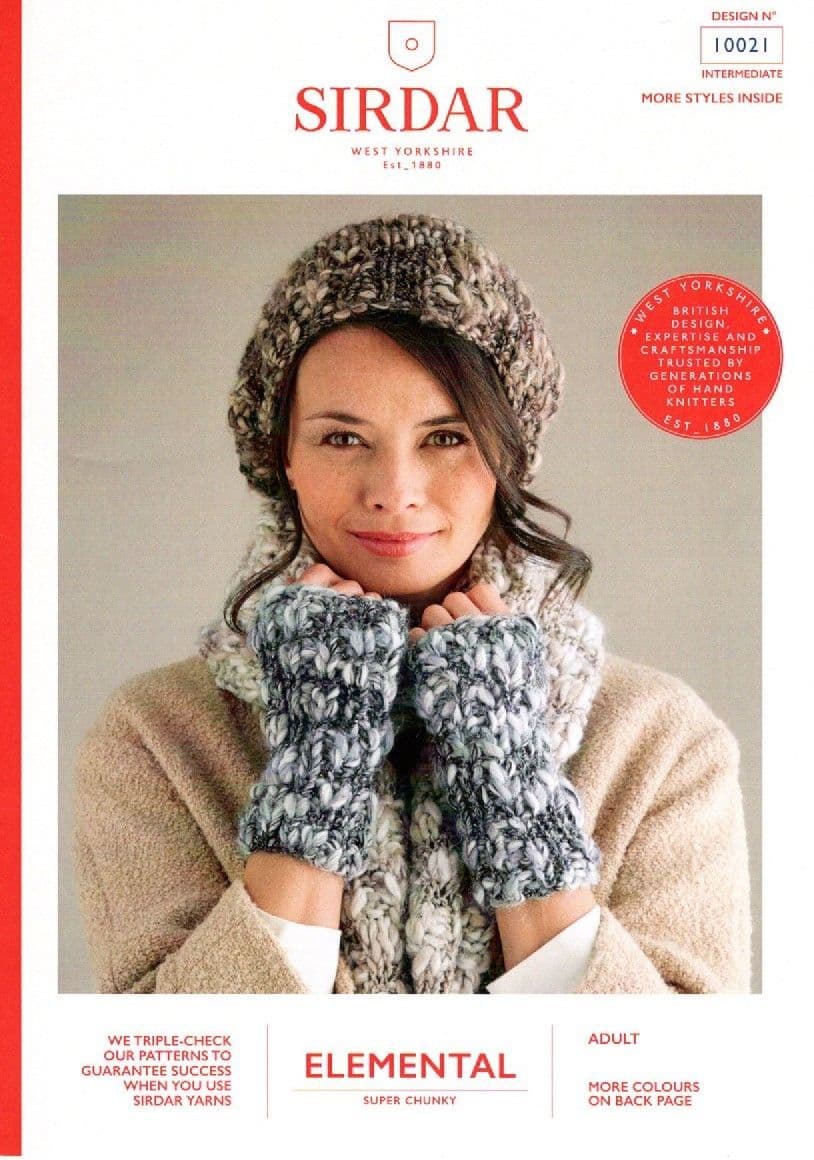 Sirdar Elemental Super Chunky Knitting Pattern - 10021 Accessories