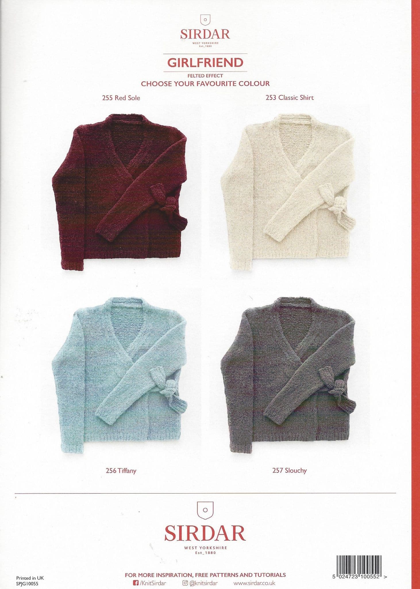 Sirdar Girlfriend Knitting Pattern Booklet - 10055 Wrap Cardigan