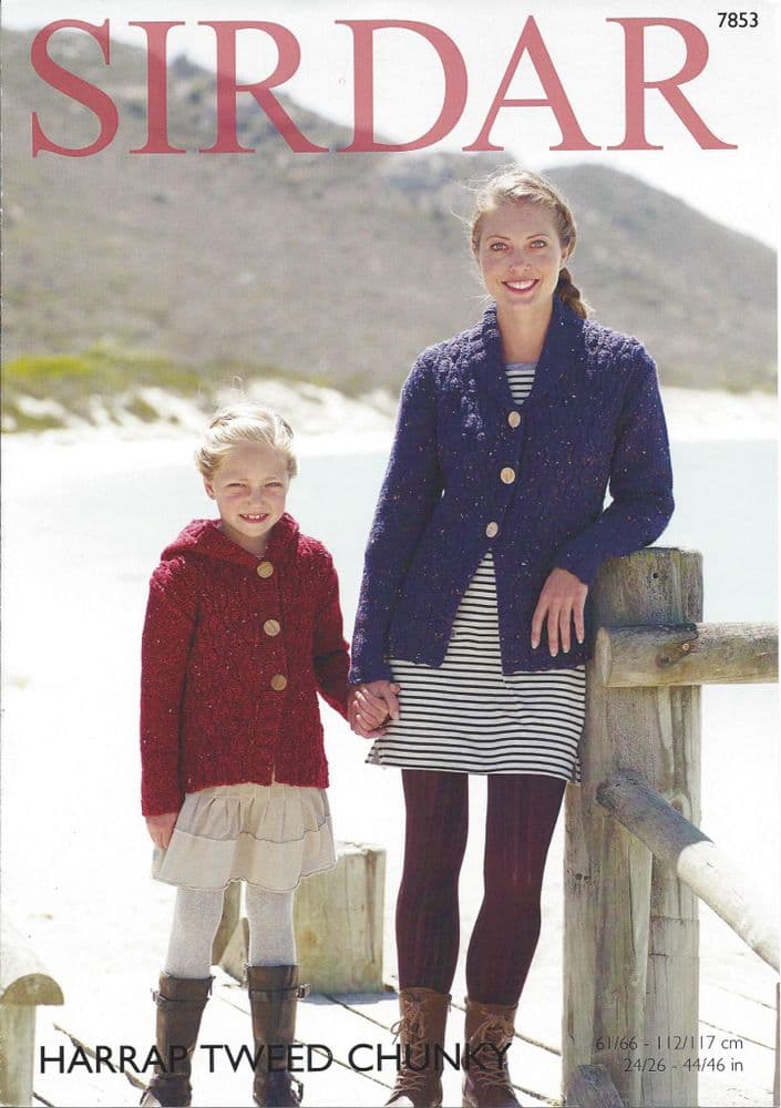Sirdar Harrap Tweed Chunky - 7853 Jackets Knitting Pattern