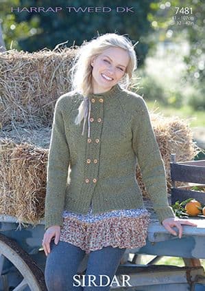 Sirdar Harrap Tweed DK - 7481 Jacket Knitting Pattern