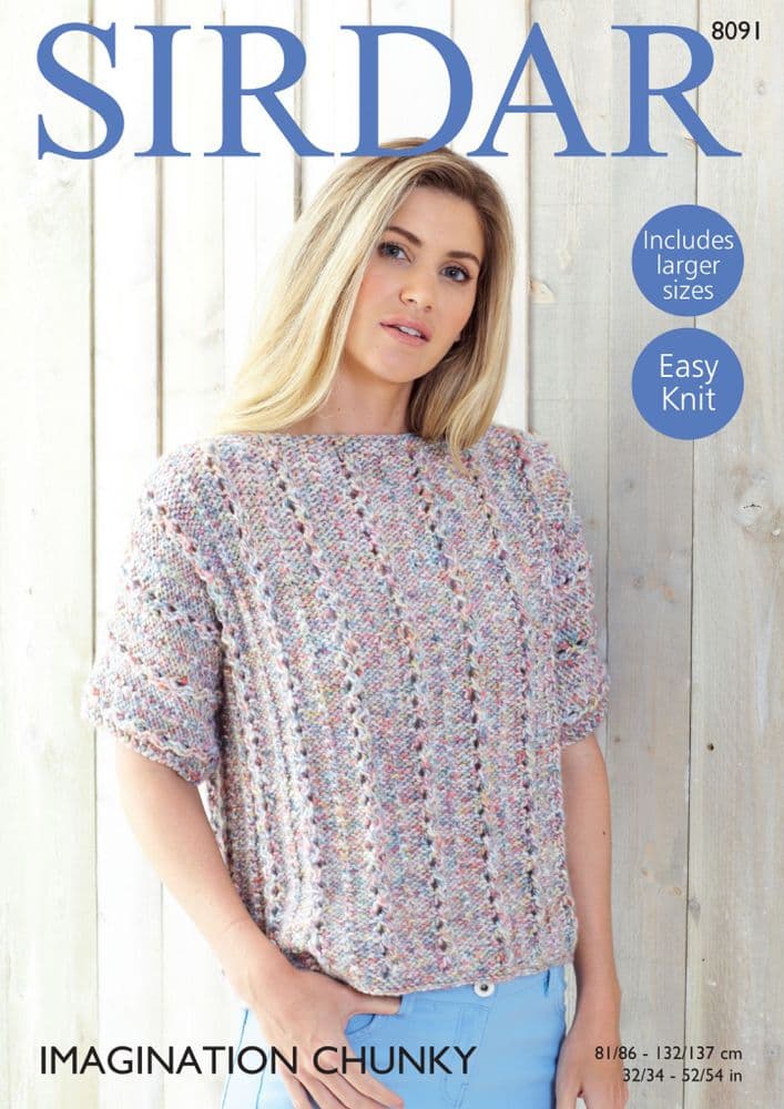 Sirdar Imagination Chunky - 8091 Top Knitting Pattern