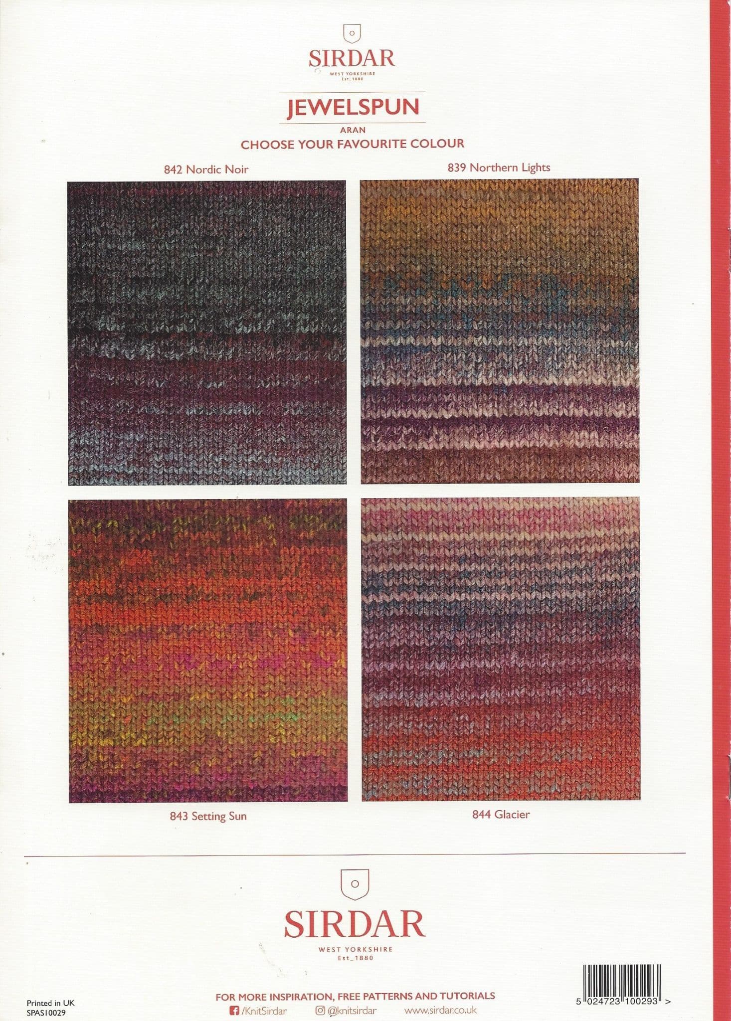 Sirdar Jewelspun Aran Knitting Pattern Booklet - 10029 Long Line Cardigan