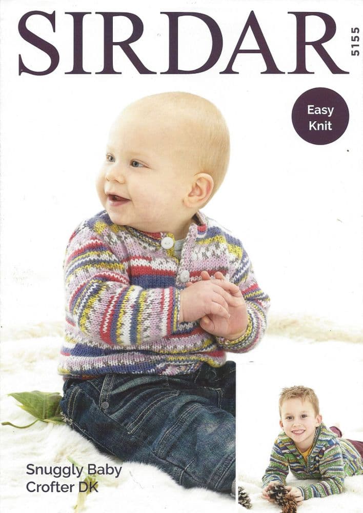 Sirdar Snuggly Baby Crofter DK - 5155 Cardigans Knitting Pattern
