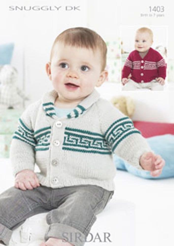 Sirdar Snuggly DK - 1403 Cardigans Knitting Pattern