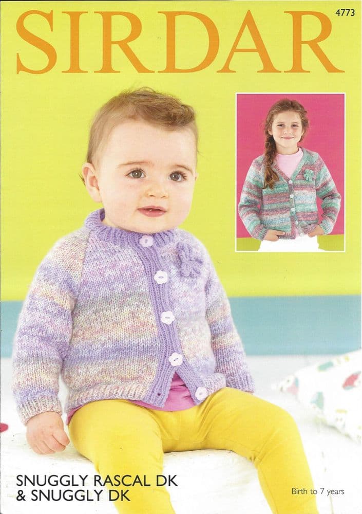 Sirdar Snuggly DK - 4773 Cardigans Knitting Pattern