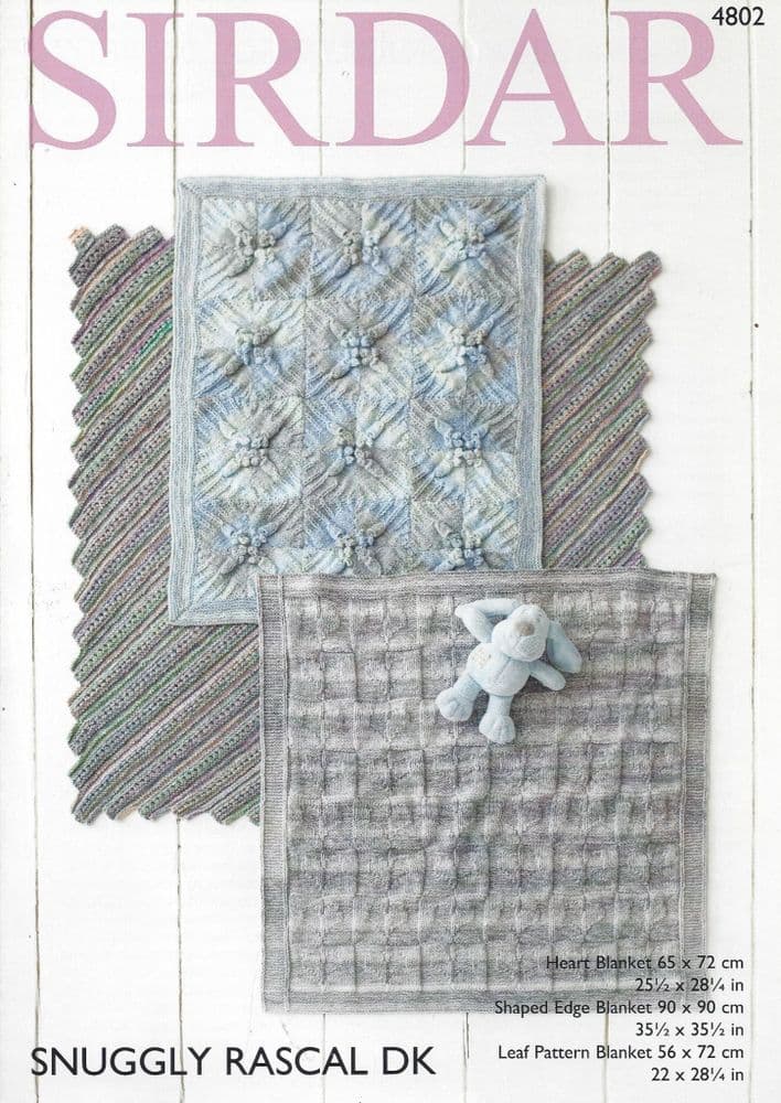 Sirdar Snuggly DK - 4802 Blankets Knitting Pattern
