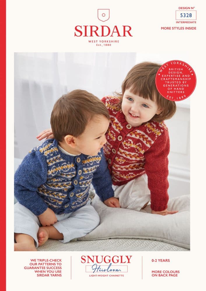 Sirdar Snuggly Heirloom DK Knitting Pattern Booklet - 5328 Cardigans