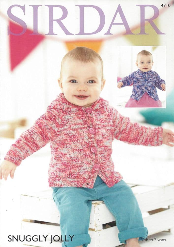 Sirdar Snuggly Jolly - 4710 Cardigans Knitting Pattern