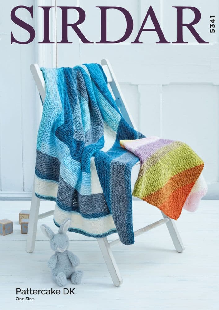 Sirdar Snuggly Pattercake DK Knitting Pattern - 5341 Blankets