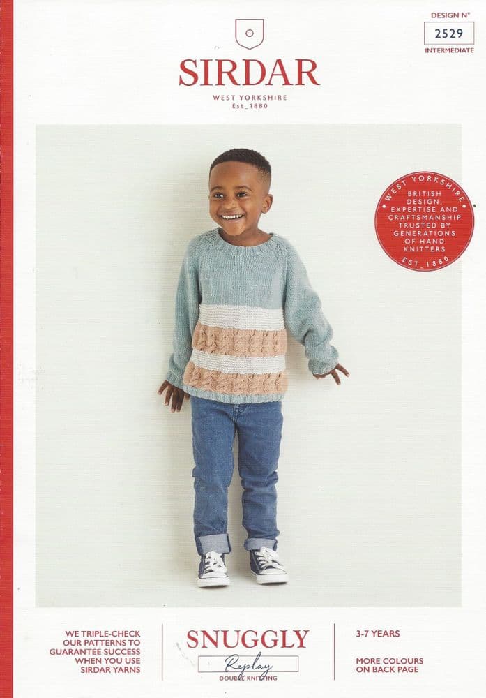 Sirdar Snuggly Replay DK Knitting Pattern Booklet - 2529 Sweater