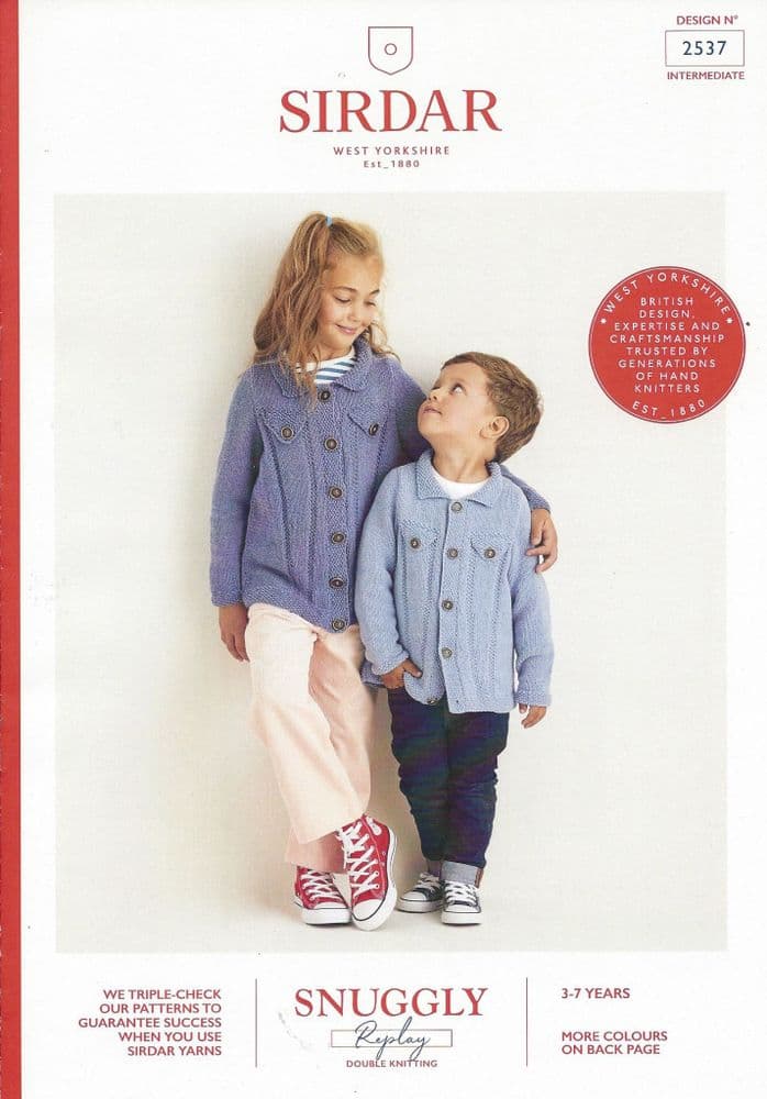 Sirdar Snuggly Replay DK Knitting Pattern Booklet - 2537 Jacket