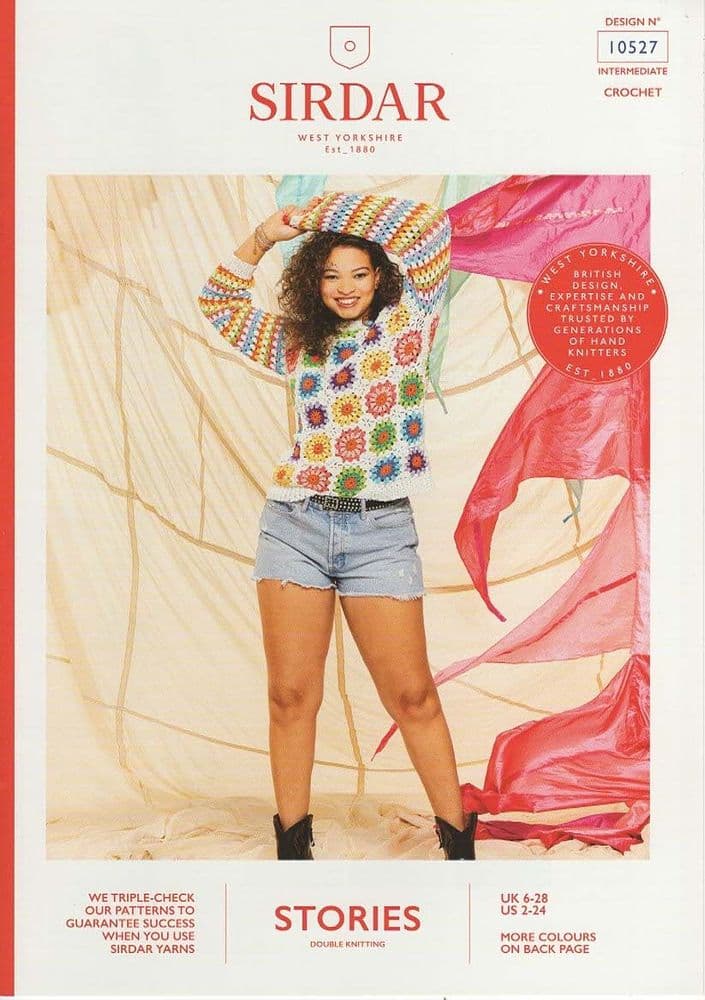 Sirdar Stories DK Crochet Pattern - 10527 Sweater