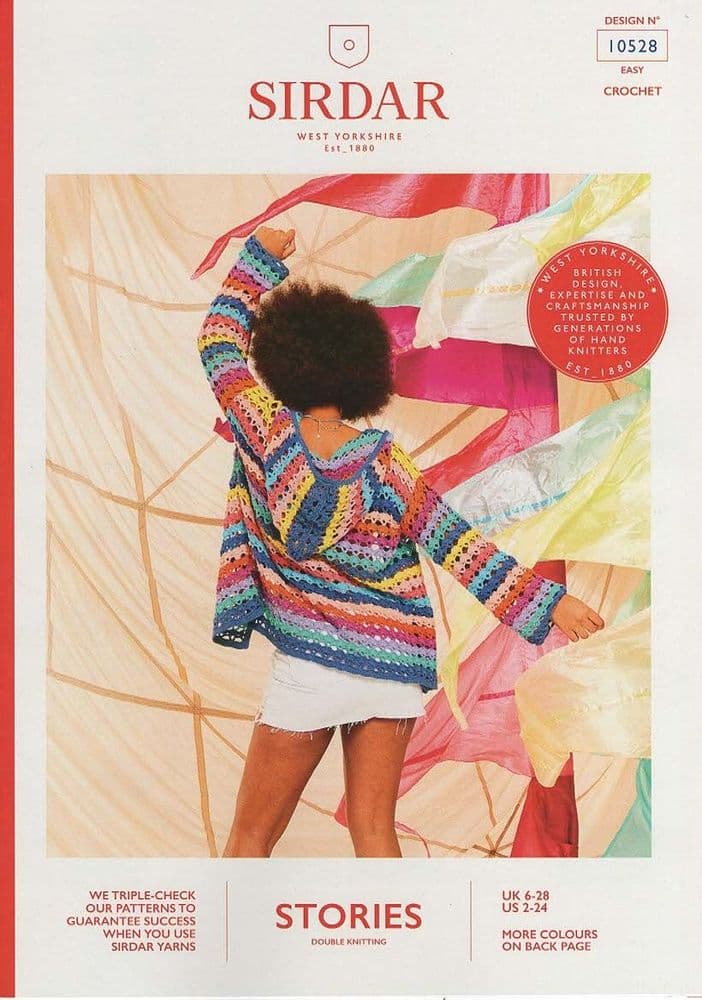 Sirdar Stories DK Crochet Pattern - 10528 Hooded Jacket