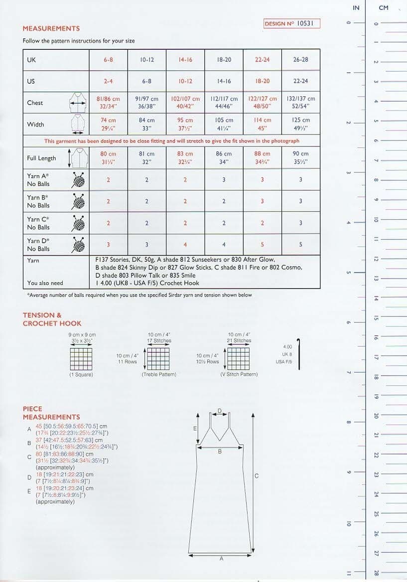 Sirdar Stories DK Crochet Pattern - 10531 Dress
