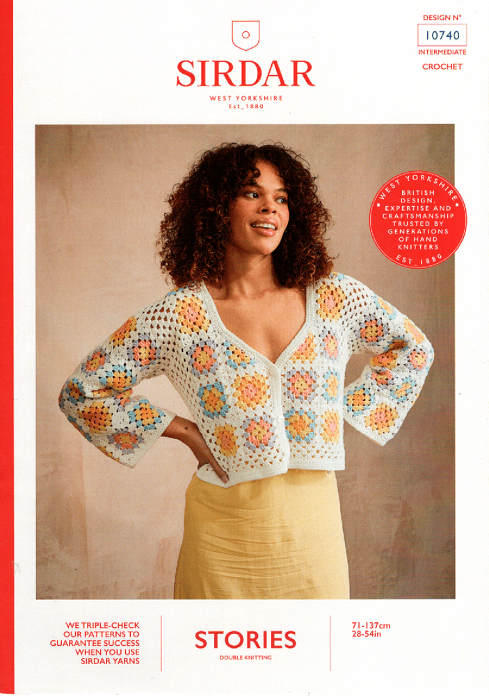Sirdar Stories DK Crochet Pattern - 10740 Ladies Cardigan