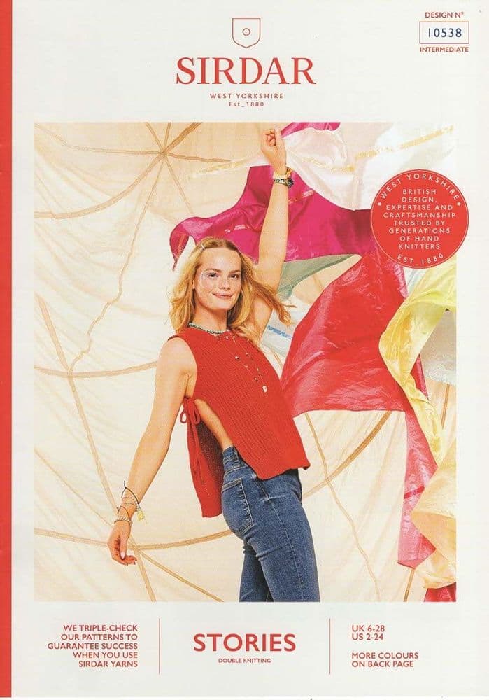 Sirdar Stories DK Knitting Pattern - 10538 Top