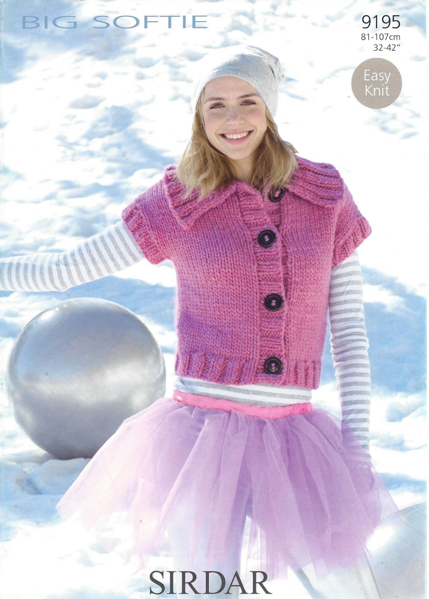 Sirdar Super Chunky Knitting Pattern - 9195 Ladies Jacket Easy Knit