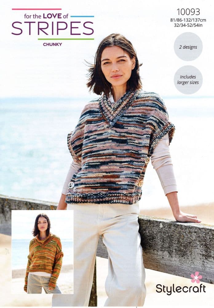 Stylecraft Chunky Knitting Pattern - 10093 Ladies Sweaters 2 Designs