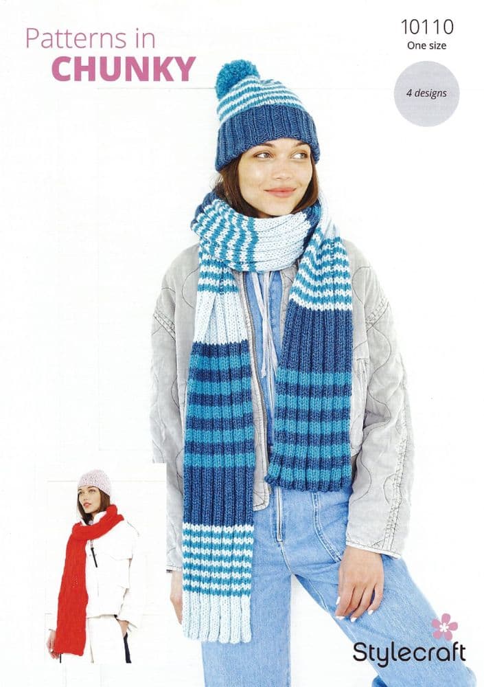 Stylecraft Chunky Knitting Pattern - 10110 Ladies Accessories 4 Designs